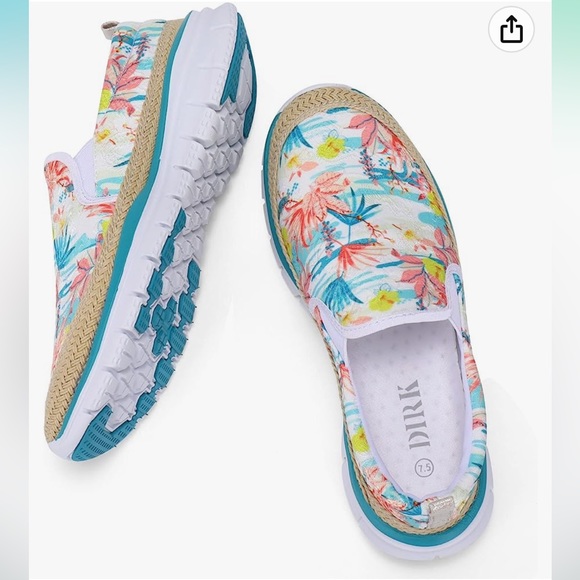 Dirk | Shoes | Dirk Womens Fashion Floral Sneakers Arch Support Slip On ...